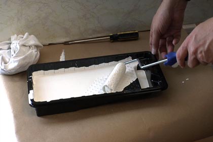 Pigmented Shellac application over the interior of the green sheet rock?