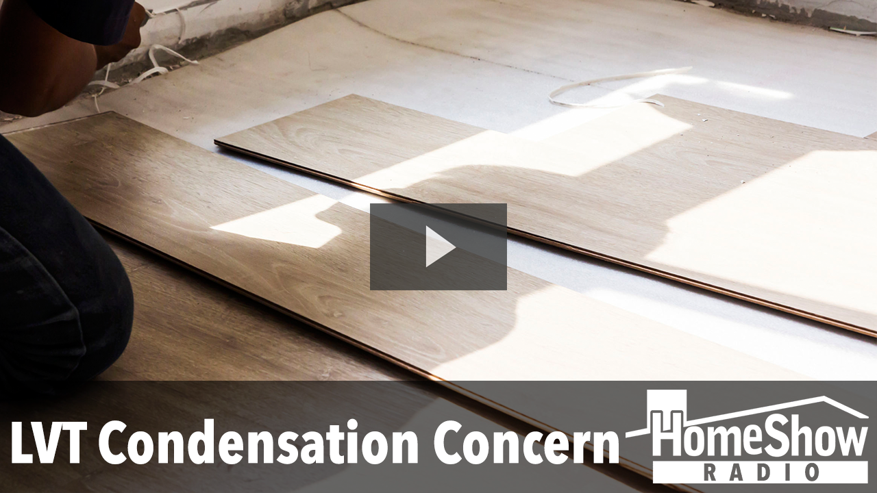 What can I do about condensation build up under an LVT floor ...